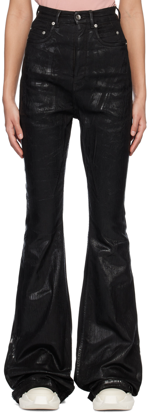 Rick Owens Black Bolan Bootcut Jeans In 09 Black - 33% Off